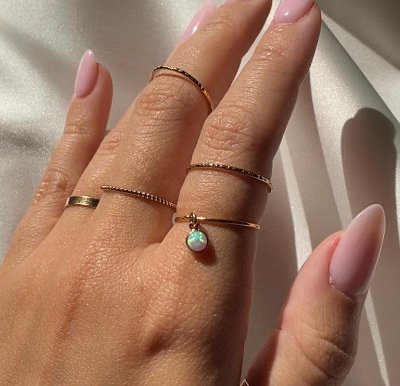 Opal stackable ring store